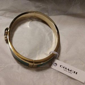Coach | Jewelry | Nwt Coach Signature Push Hinged Bangle | Poshmark